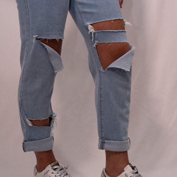 Vibrant | Jeans | Slashed Boyfriend Jeans | Poshmark